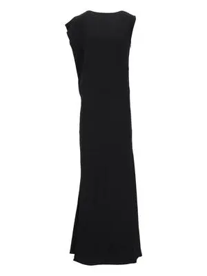 Jacquemus Draped Cotton-blend Midi Dress - Black