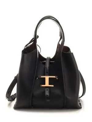 TOD'S T Timeless Shopping Bag - Black