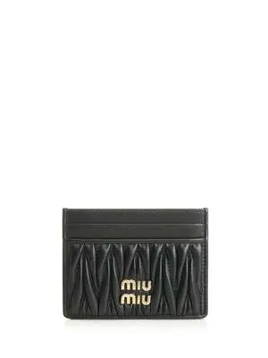 Miu Miu Quilted Card Holder - Black