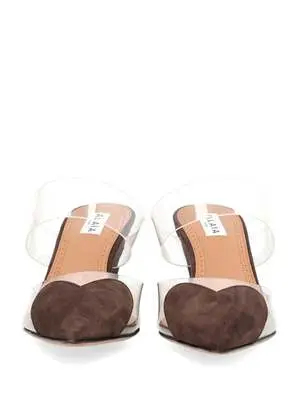 Alaïa Le Cœur” Suede Mules