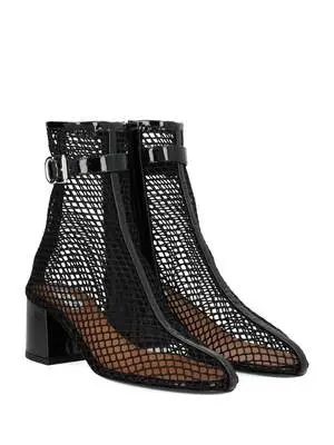 Alaïa Mesh Ankle Boots - Black