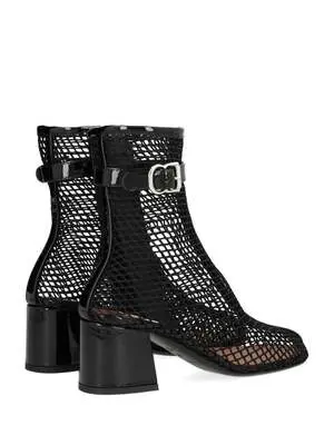 Alaïa Mesh Ankle Boots - Black