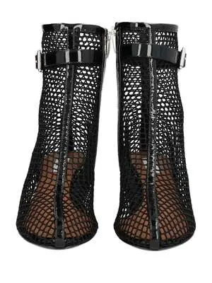 Alaïa Mesh Ankle Boots - Black