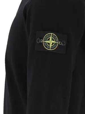 Stone Island Rws Geelong Lightweight Wool Polo Sweater - Black