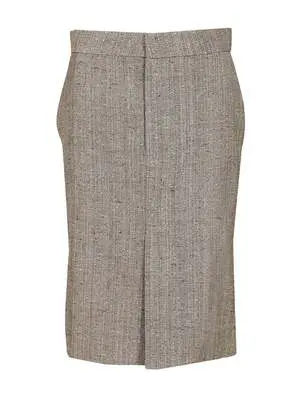 Bottega Veneta Midi Skirt In Viscose And Silk - Gray