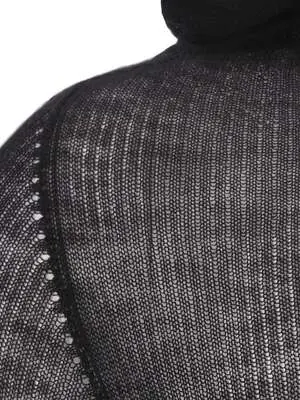 Rick Owens Ribbed Cashmere Hooded Pullover