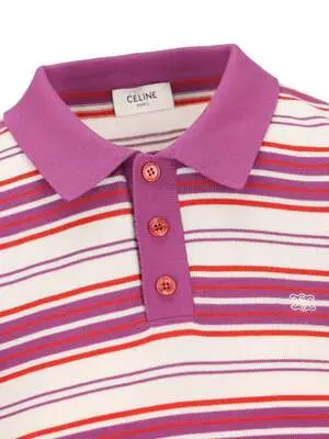Celine Knitted Cotton Polo Shirt