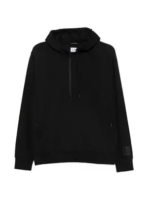 C.P. COMPANY Series Logo-patch Hoodie - Black