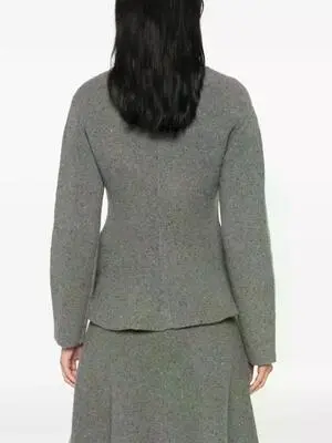 Proenza Schouler Donegal Knit Peplum Jacket - Grey