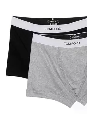 TOM FORD Logo-waistband Boxers Set Of Two - Black