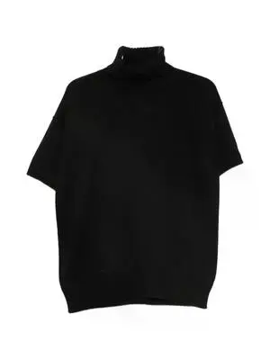 Lorena Antoniazzi Roll-neck Short-sleeve Sweater - Black