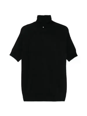 Lorena Antoniazzi Roll-neck Short-sleeve Sweater - Black