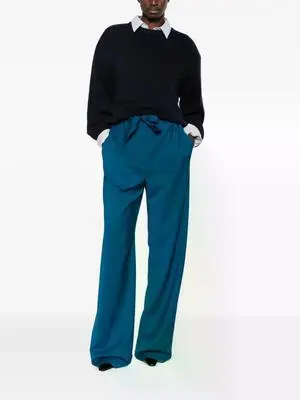 Max Mara Belted Wide-leg Wool Trousers