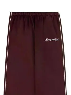SPORTY & RICH Logo-print Side-stripe Track Pants