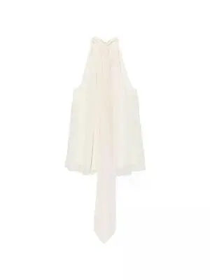 ROTATE BY BIRGER CHRISTENSEN Pleated Halterneck Top