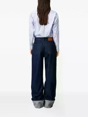 Claudie Pierlot Wide-leg Jeans Embroidered Cuffs