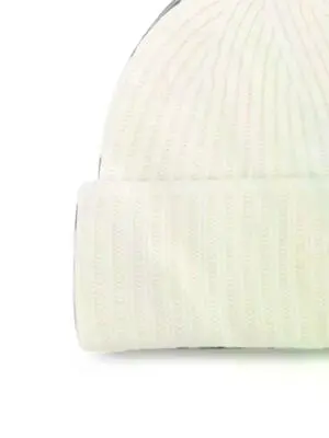 Soft Goat Ribbed-knit Beanie Hat