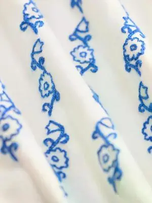 Ralph Lauren Floral-embroidered Smocked Blouse