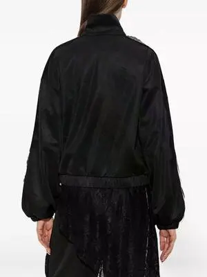 Adidas Logo-embroidered Lace-trim Zip-up Sweatshirt