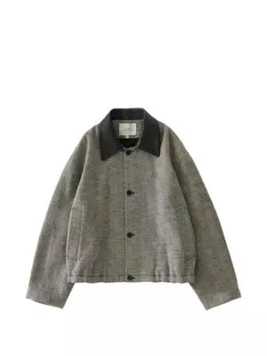 Studio Nicholson Howth Herringbone-pattern Chore Jacket - Grey