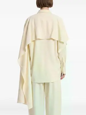 DARKPARK Asymmetrical Draped Shirt - Neutrals