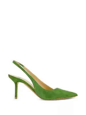 FRANCESCO RUSSO Suede Slingback Pumps - Green