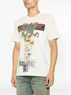 DIESEL® Graphic-print Stud-embellished T-shirt