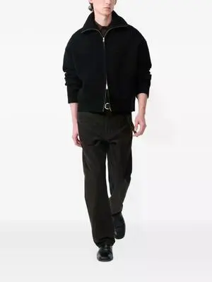 Studio Nicholson Sandos Ribbed-knit Cardigan - Black