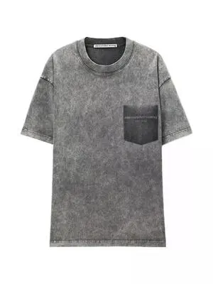 Alexander Wang Short Sleeve Tee W/ Shadow Pocket Graphic