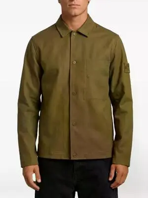 Stone Island Ghost Logo-patch Overshirt - Green