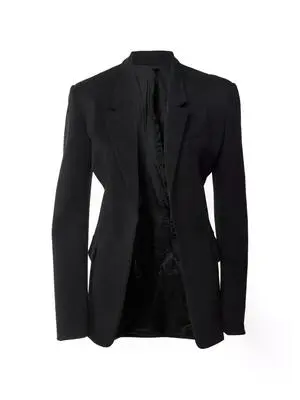 Attico Single-breasted Padded-shoulder Blazer