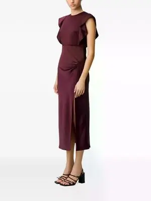 Claudie Pierlot Slit Satin Maxi Dress