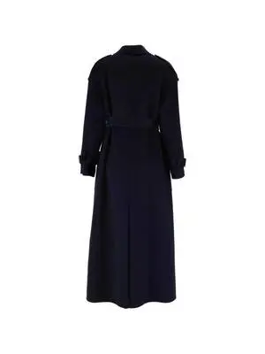 Elisabetta Franchi Double-breasted Belted Coat - Blue