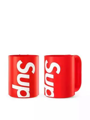 Supreme Heller Logo-print Mugs - Red