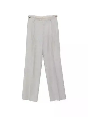 BERWICH Pleated Wool Trousers - Grey