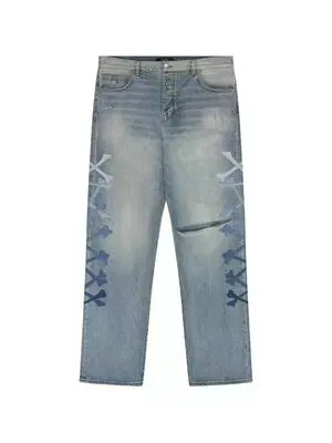 Amiri Gradient Bones Straight-leg Jeans