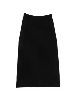 Lorena Antoniazzi Ribbed-knit Star-patch Midi Skirt - Black