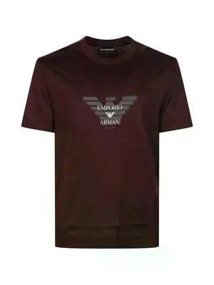 Emporio Armani Logo-print Short-sleeve T-shirt - Red