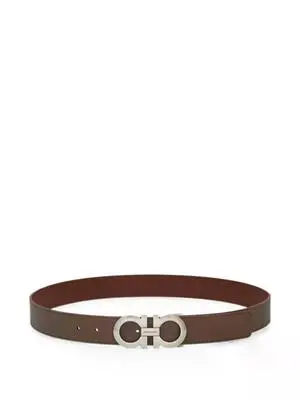 FERRAGAMO Gancini-buckle Leather Belt