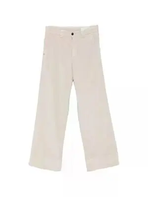 WHITE SAND Corduroy Wide-leg Trousers