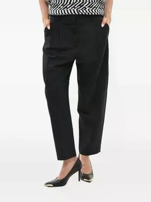 Stella McCartney Double-pleat Wool Trousers - Black
