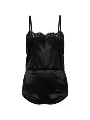 Dolce & Gabbana Lace-trim Bodysuit - Black