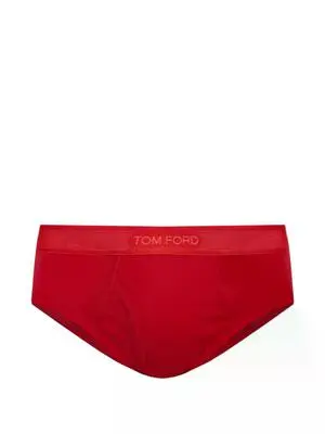 TOM FORD Logo-waistband Briefs - Red