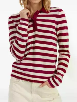 Chinti & Parker Stripe-pattern Collared Sweater