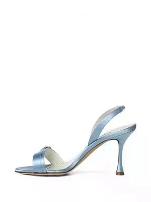 Manolo Blahnik Zutosan Crystal-buckle Slingback Sandals