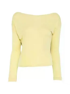 Emilio Pucci Long-sleeve Silk Top - Yellow