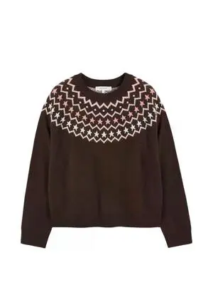 Chinti & Parker Fair Isle Star-motif Sweater - Brown