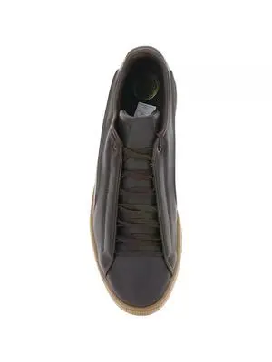 PUMA Logo-embossed Leather Low-top Sneakers