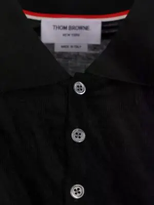 Thom Browne Tricolour-trim Wool Polo Shirt