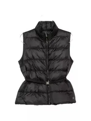 Lorena Antoniazzi Belted Quilted Gilet - Black